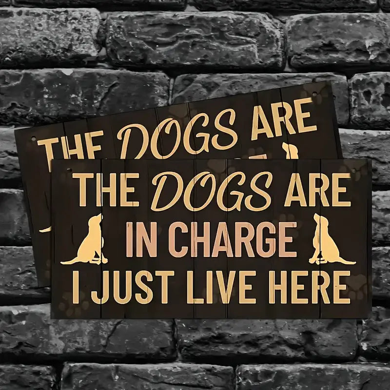 Sign - Dogs in Charge – UK Boston Terrier Rescue